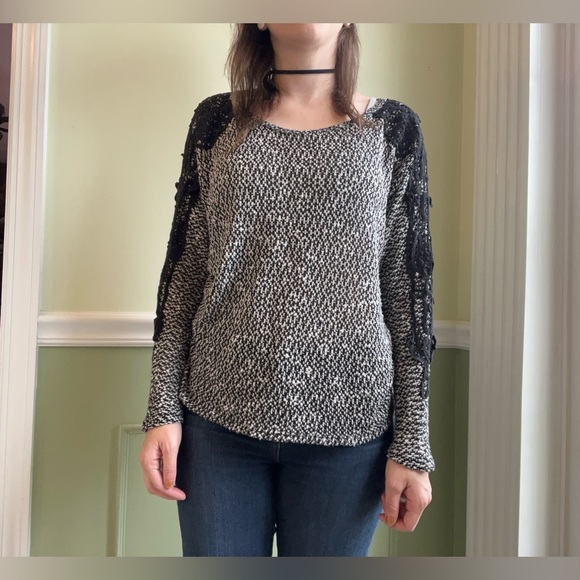 Dress Barn | Sweaters | Dress Barn Marled Crochet Sweater | Poshmark